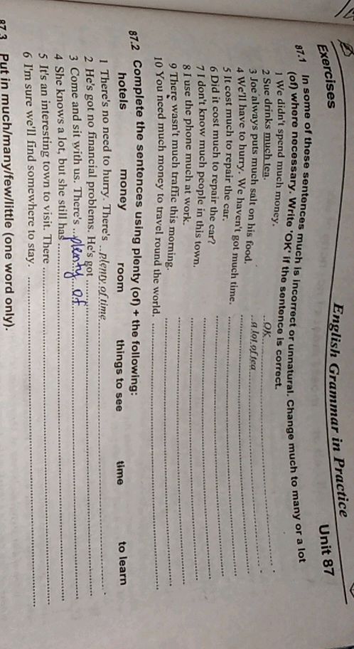 Exercises English Grammar in Practice Unit | StudyX