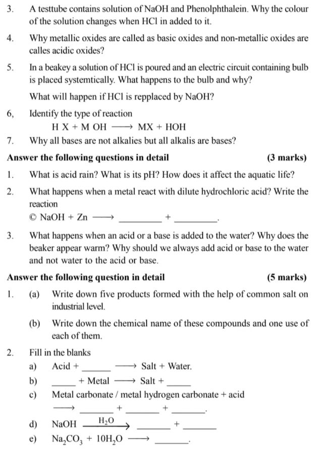 3 A testtube contains solution of NaOH and | StudyX