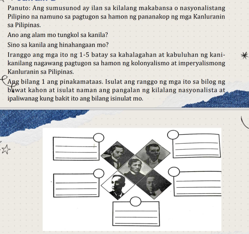 Panuto Ang sumusunod ay ilan sa kilalang | StudyX
