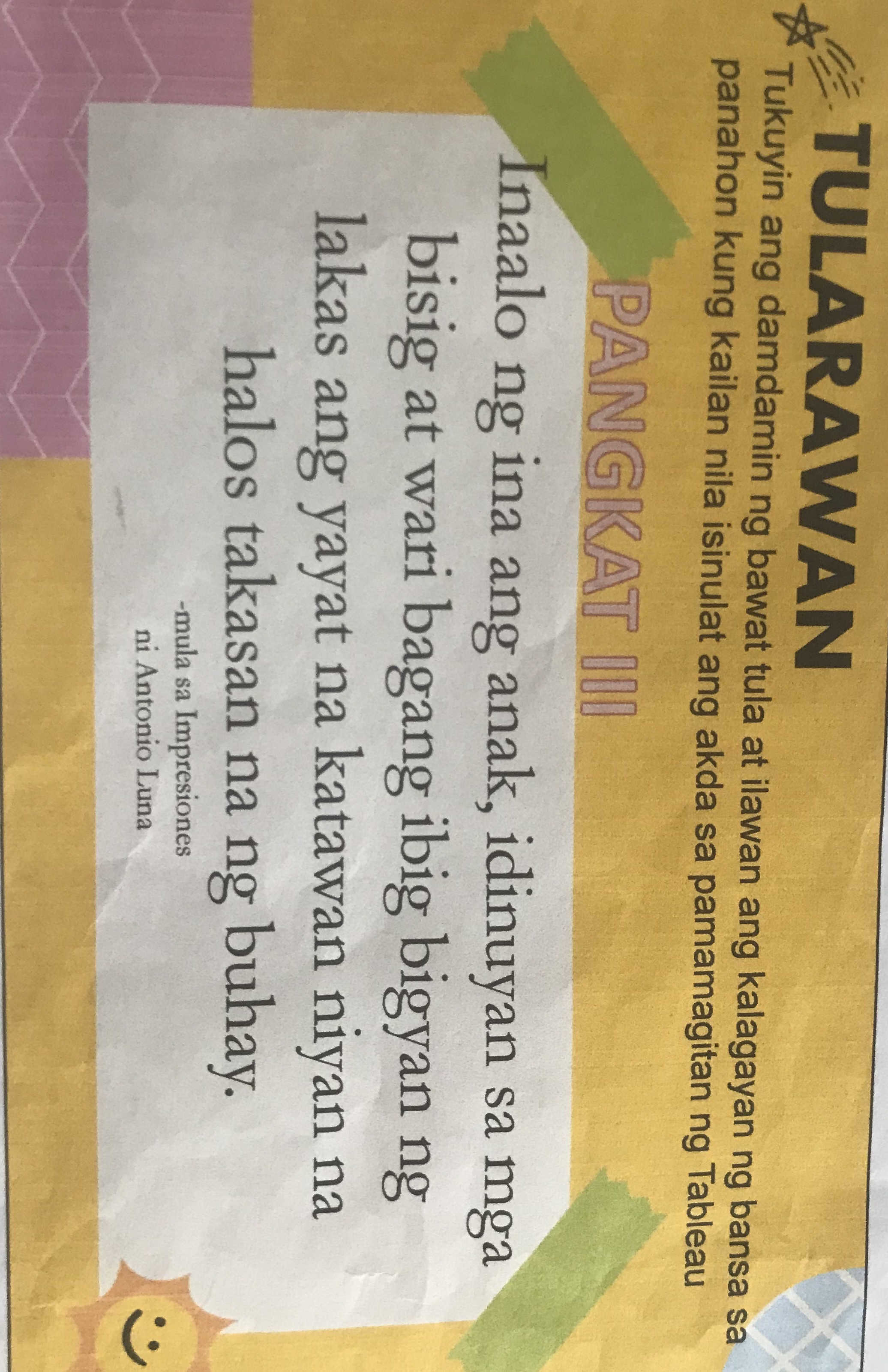 TULARAWAN Tukuyin ang damdamin ng bawat | StudyX