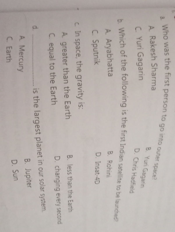 a Who was the first person to go into outer | StudyX