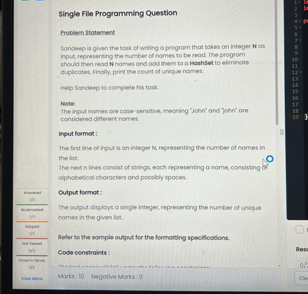 Single File Programming Question Problem | StudyX