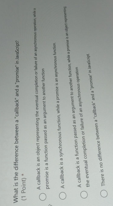 What is the difference between a callback | StudyX