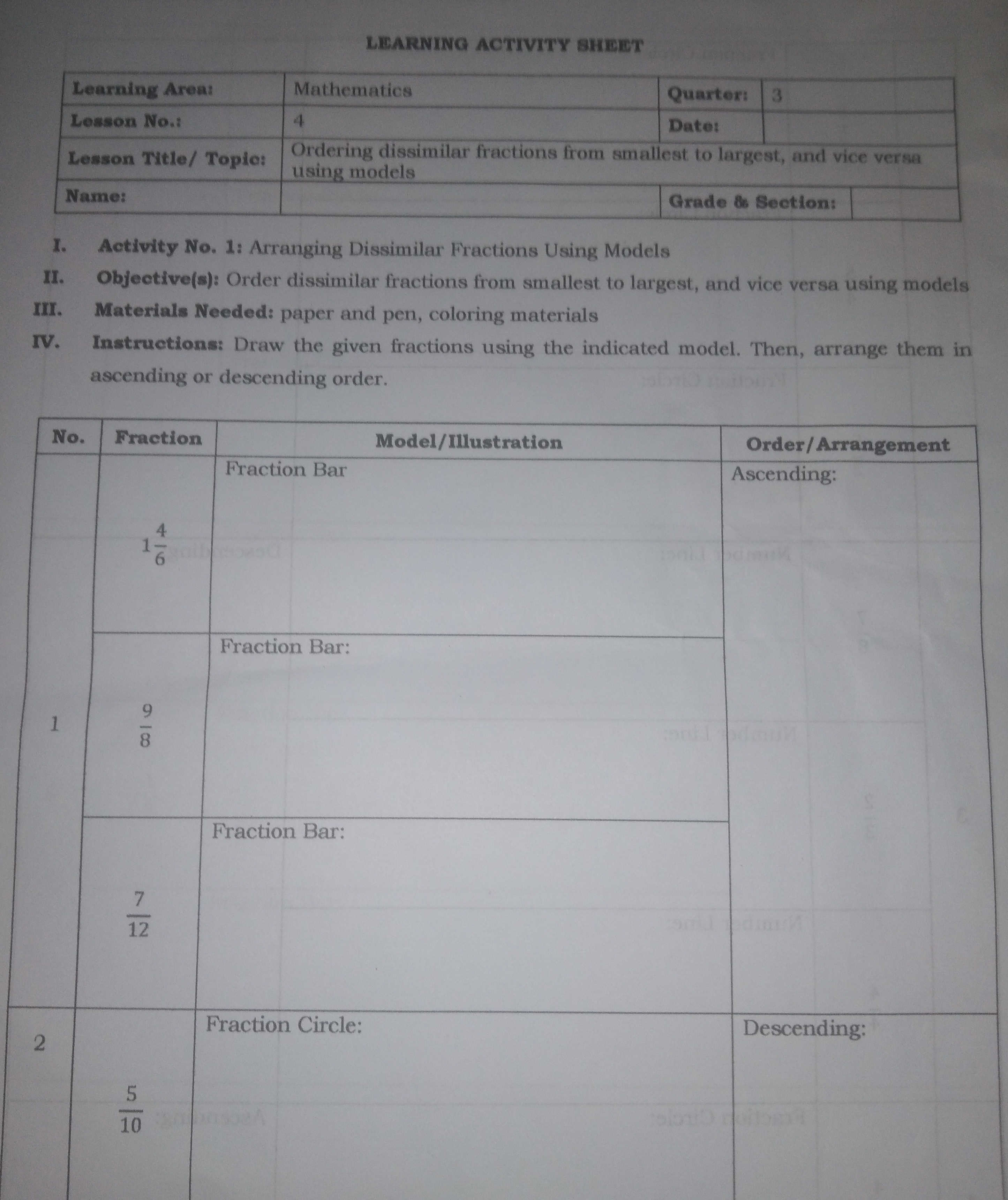 LEARNING ACTIVITY SHEET Learning Area | StudyX