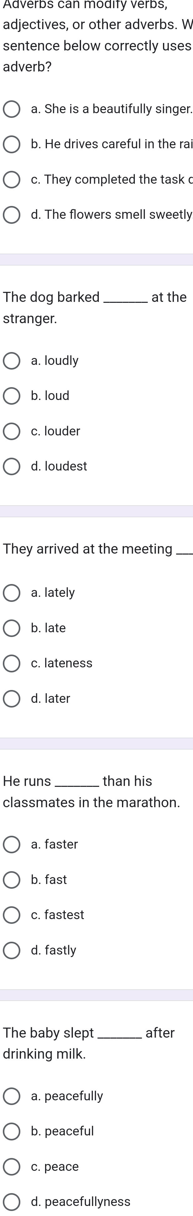 Adverbs can modify verbs adjectives or other | StudyX
