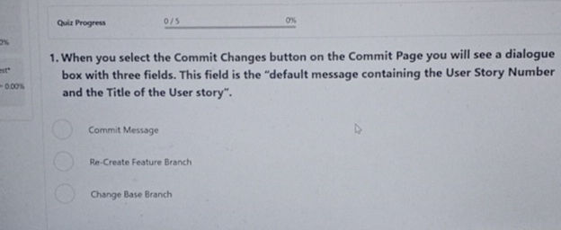 1 When you select the Commit Changes button | StudyX