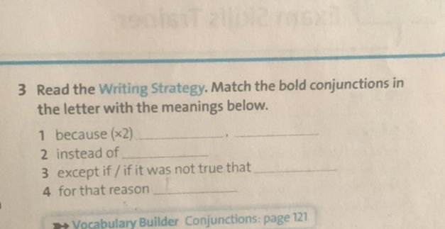3 Read the Writing Strategy Match the bold | StudyX