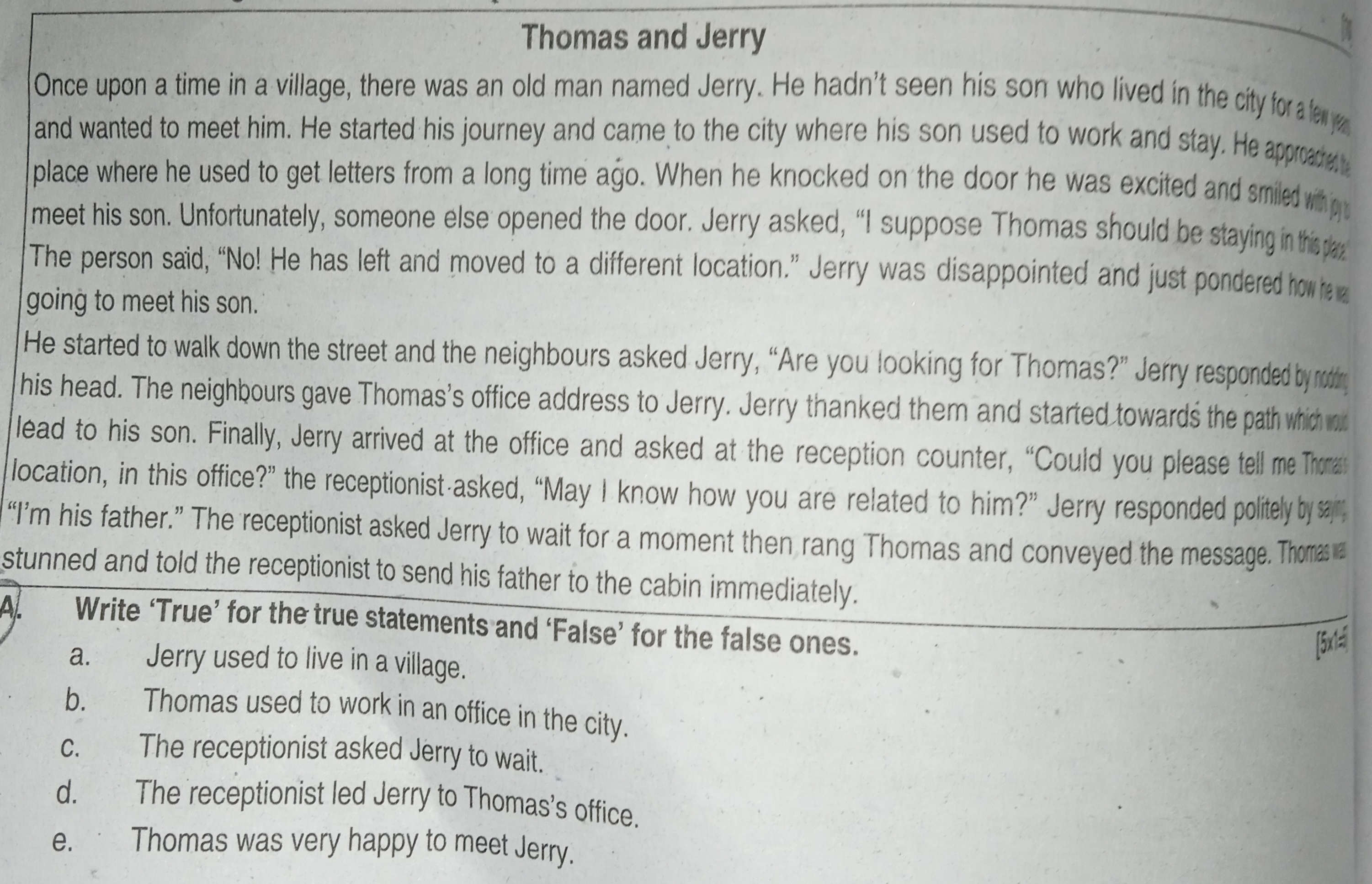 Thomas and Jerry Once upon a time in a | StudyX