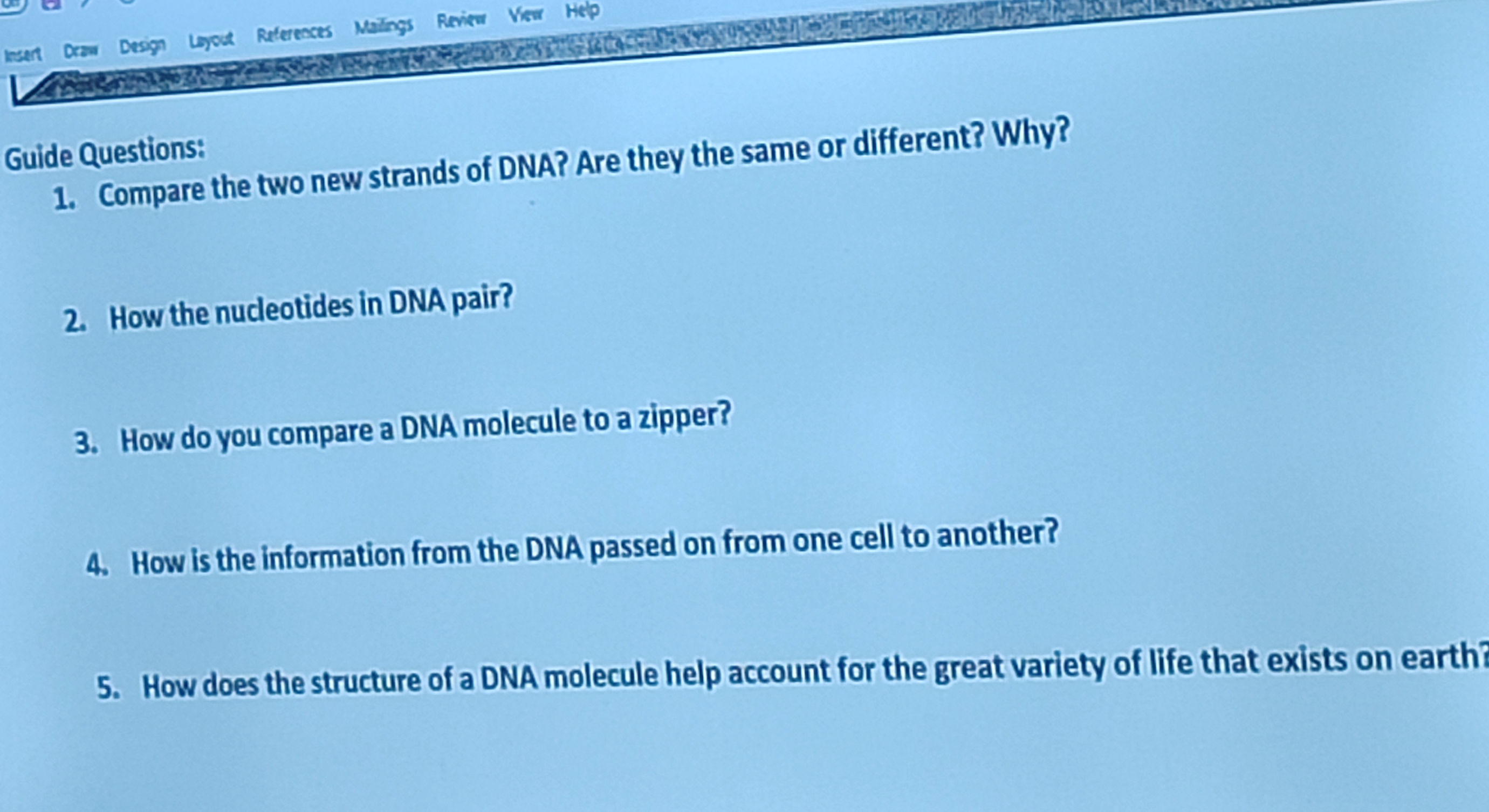 Guide Questions 1 Compare the two new | StudyX