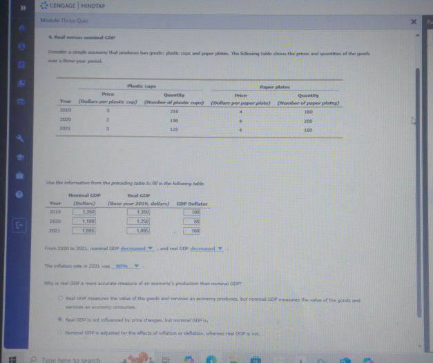Consider a simple economy that produces two | StudyX