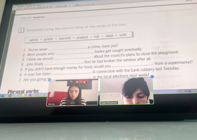 Complete using the correct form of the verbs | StudyX