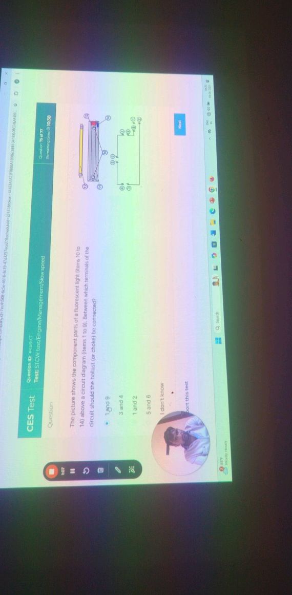 The picture shows the component parts of a | StudyX
