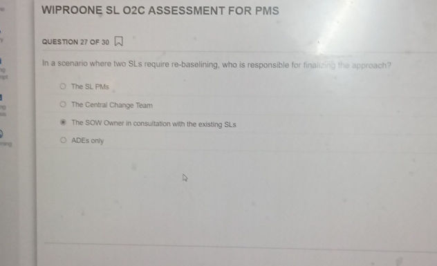 WIPROONE SL O2C ASSESSMENT FOR PMS QUESTION | StudyX