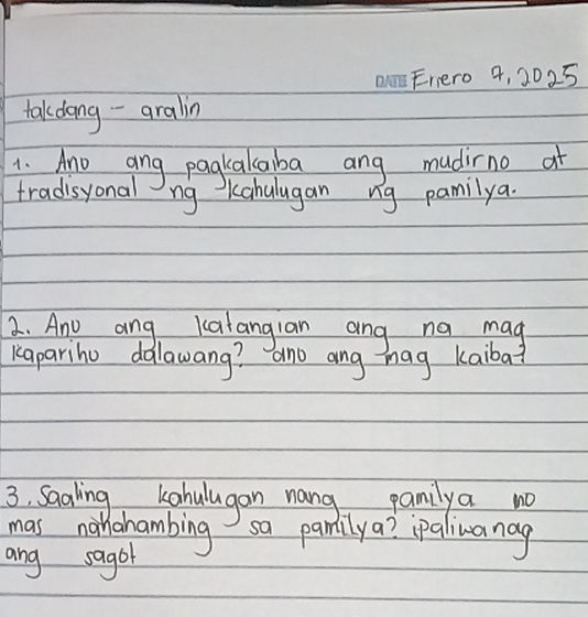 1 Ano ang pagkakaiba ang mudirno at | StudyX