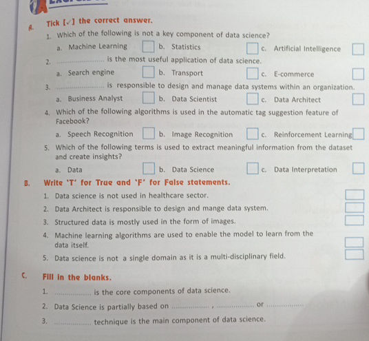 A Tick the correct answer 1 Which of the | StudyX