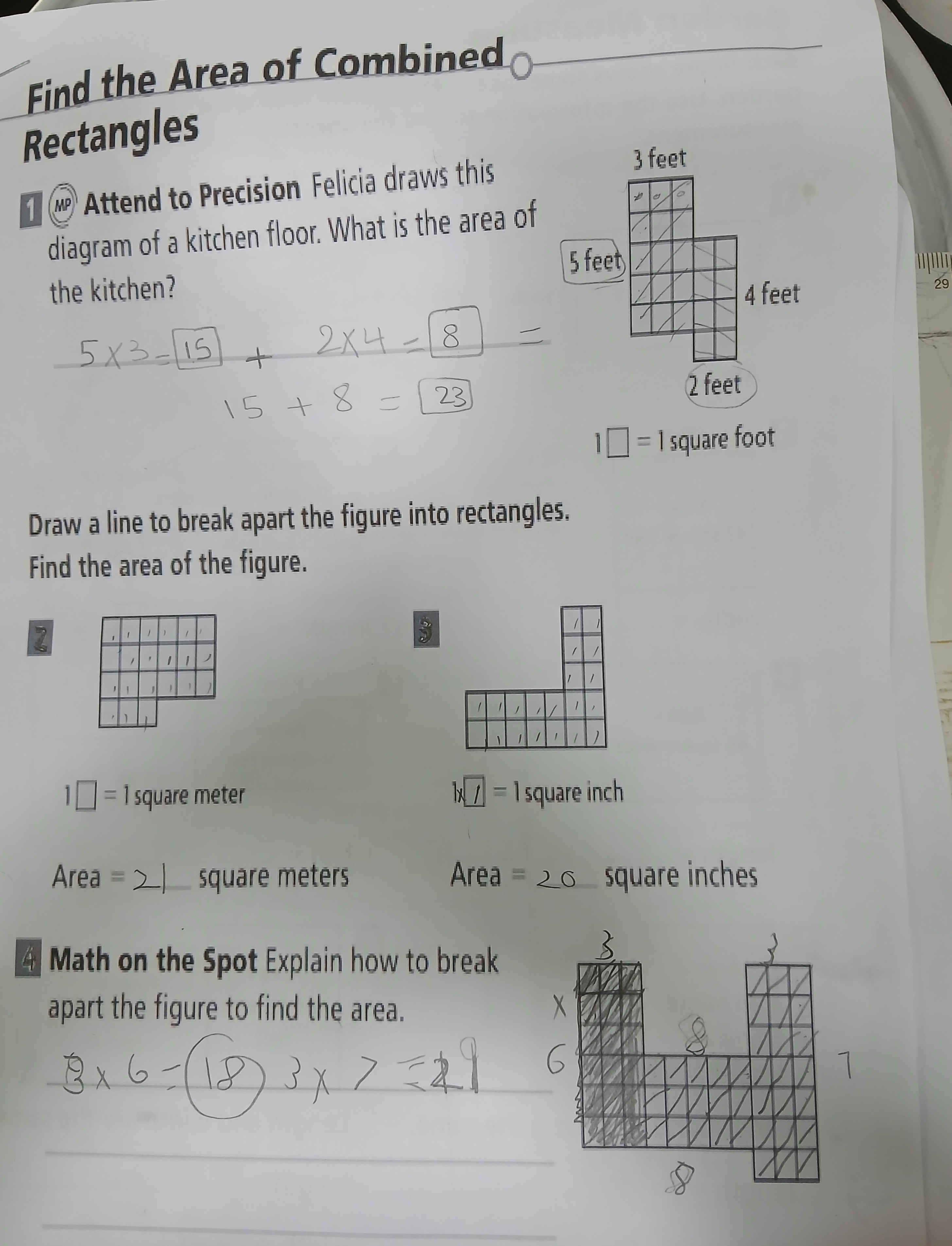 Find the Area of Combined Rectangles 1 MP | StudyX