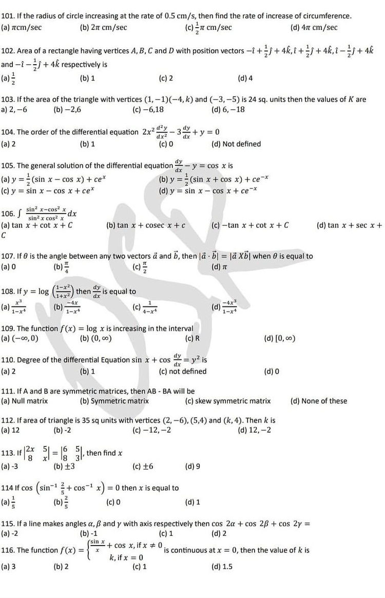 101 If the radius of circle increasing at | StudyX