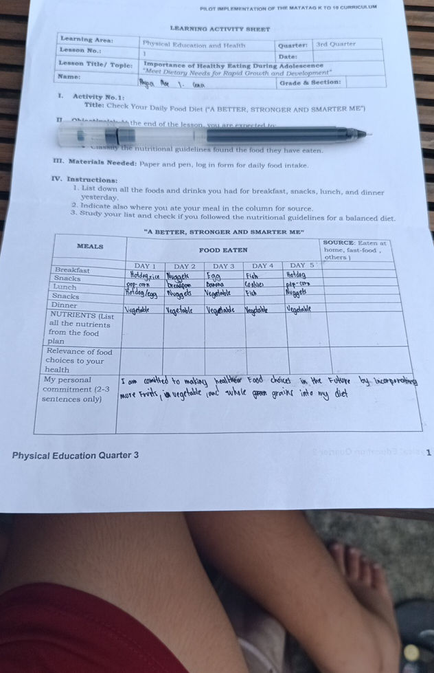 PILOT IMPLEMENTATION OF THE MATATAG K TO 12 | StudyX