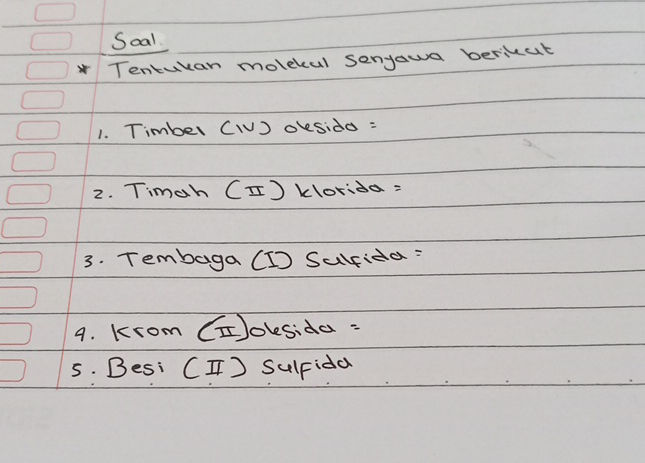 Soal Tentukan molekul Senyawa berikut 1 | StudyX