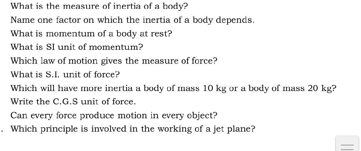 What is the measure of inertia of a body | StudyX