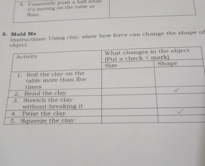 3 Mold Me Instructions Using clay show how | StudyX