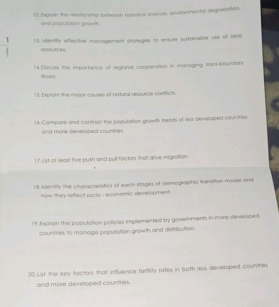 12 Explain the relationship between resource | StudyX