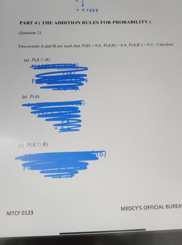 PART 4 (THE ADDITION RULES FOR PROBABILITY) | StudyX