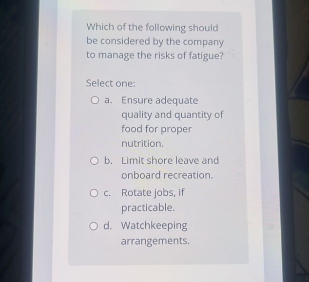 Which of the following should be considered | StudyX