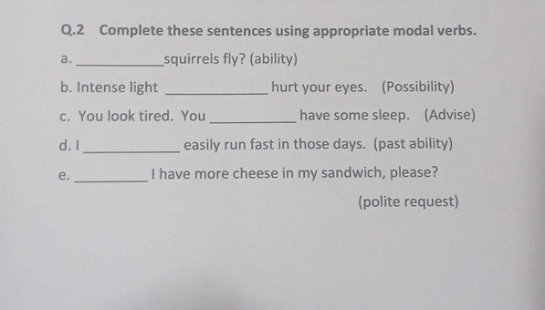 Q2 Complete these sentences using | StudyX