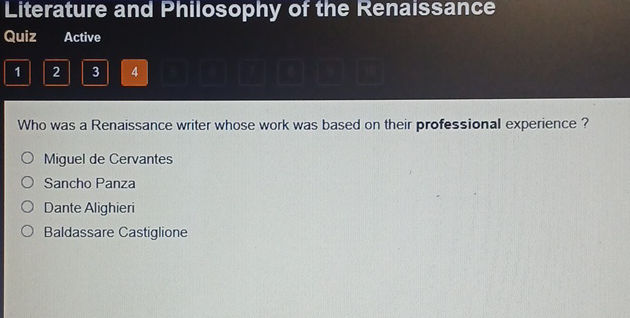 Who was a Renaissance writer whose work was | StudyX