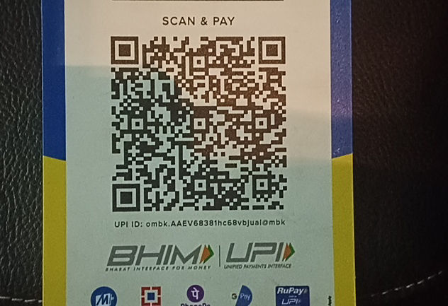 SCAN PAY UPI ID ombkAAEV68381hc68vbjualmbk