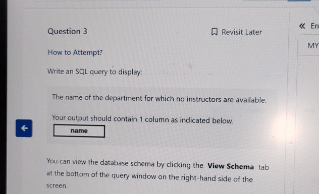 Question 3 How to Attempt Write an SQL query | StudyX