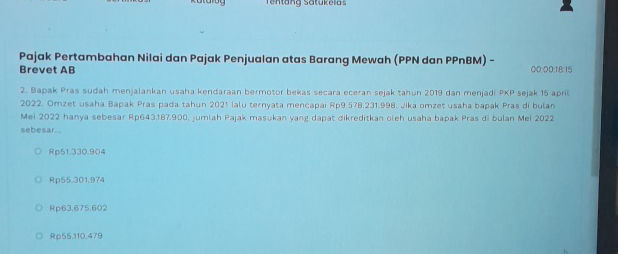 2 Bapak Pras sudah menjalankan usaha | StudyX