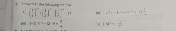 6 Show that the following are true (i) ( 13