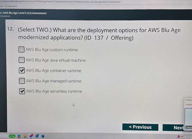 12 (Select TWO) What are the deployment | StudyX