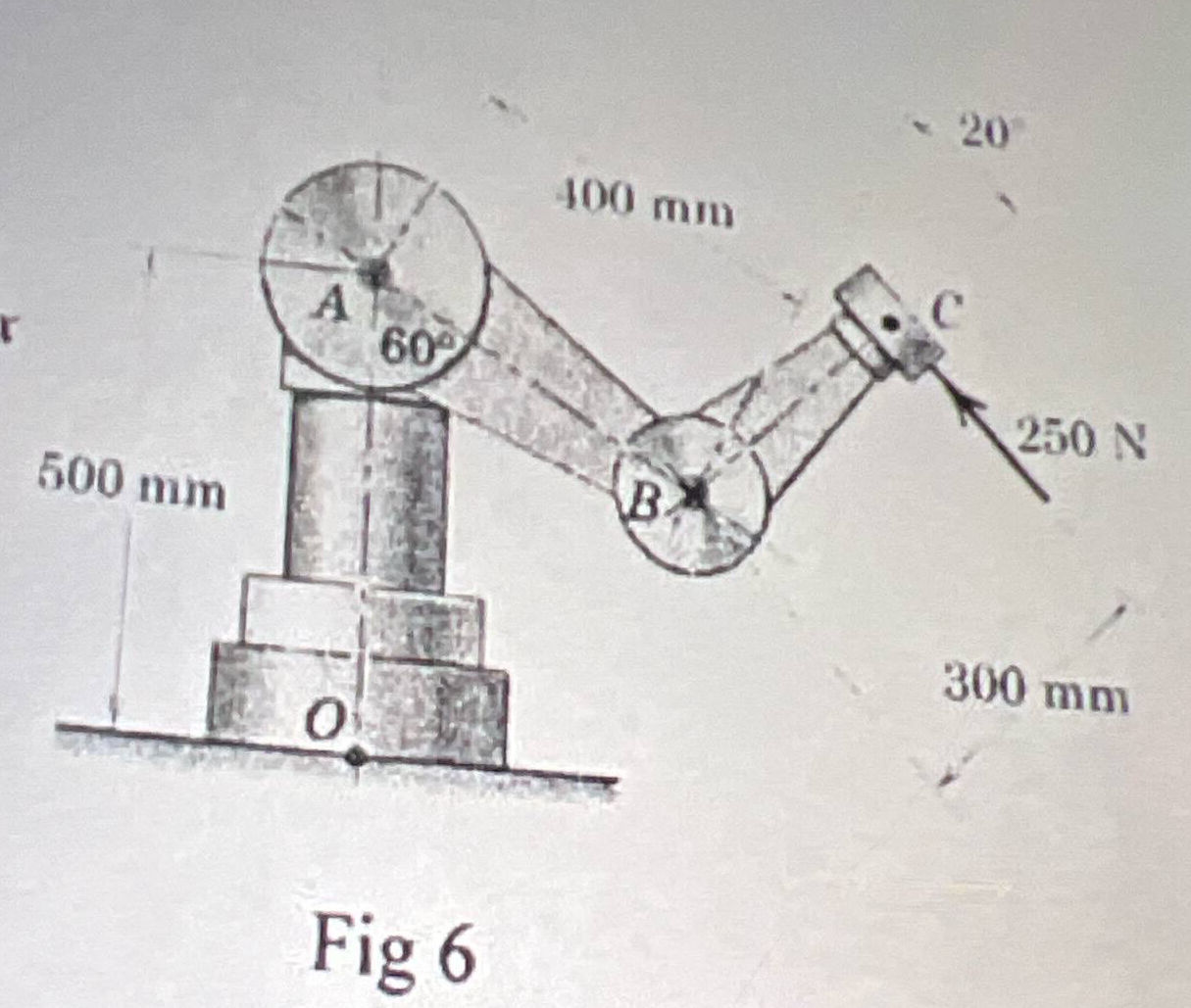 A figure shows a mechanical arm with | StudyX
