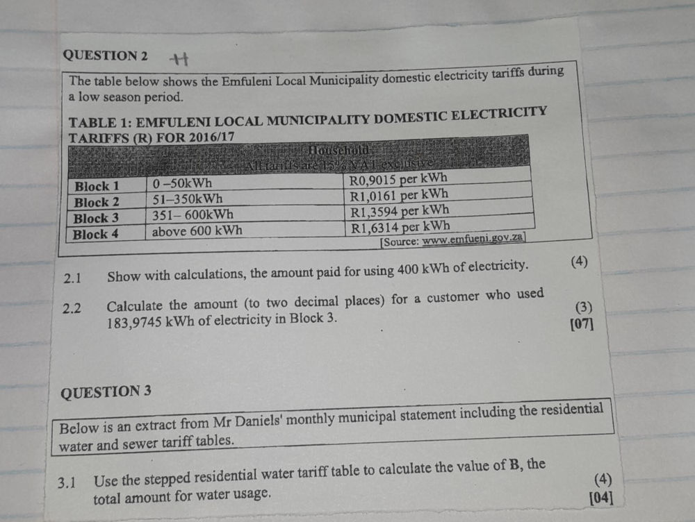 QUESTION 2 + The table below shows the | StudyX
