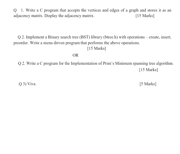 Q 1 Write a C program that accepts the | StudyX
