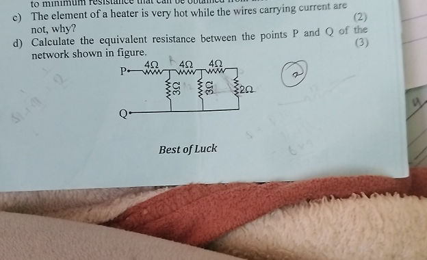 d) Calculate the equivalent resistance | StudyX