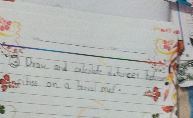 Draw and calculate distances between cities | StudyX