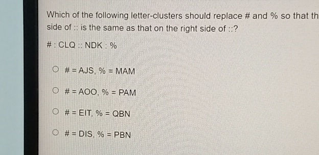 Which of the following letter-clusters | StudyX