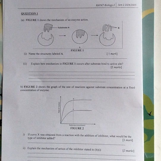 (a) FIGURE 1 shows the mechanism of an | StudyX