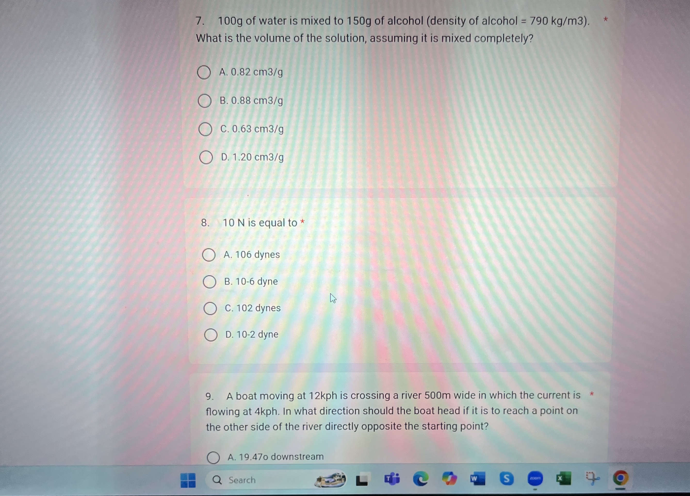 7 100g of water is mixed to 150g of alcohol | StudyX