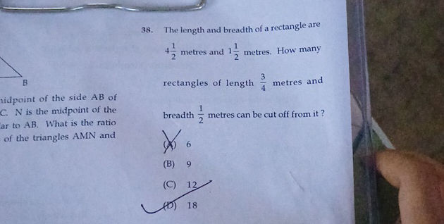 38 The length and breadth of a rectangle are | StudyX