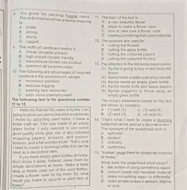 8 Its great for packing fragile items The | StudyX