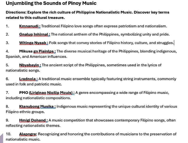Unjumbling the Sounds of Pinoy Music | StudyX