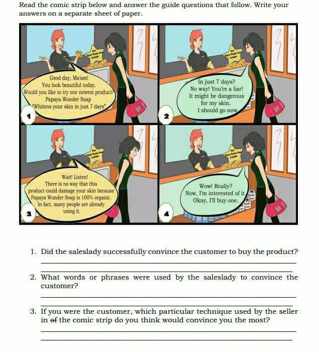 Read the comic strip below and answer the | StudyX