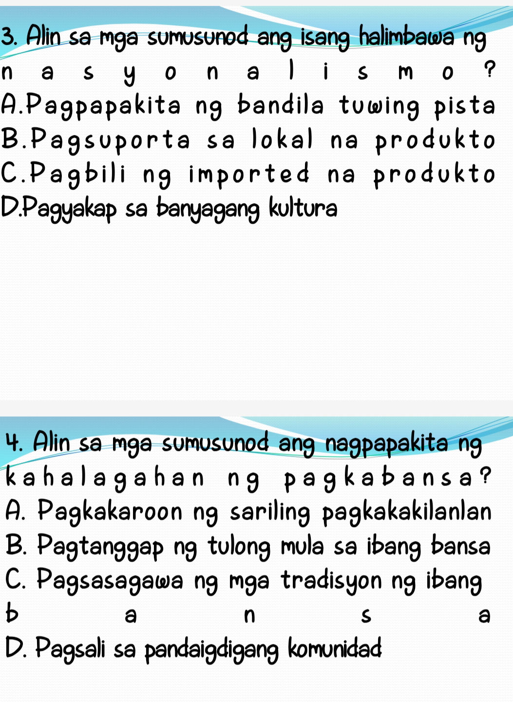 3 Alin sa mga sumusunod ang isang halimbawa | StudyX