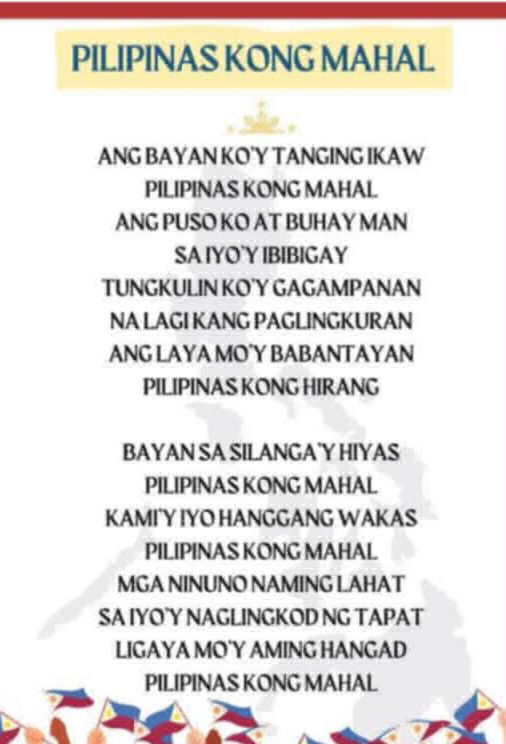 PILIPINAS KONG MAHAL ANG BAYAN KOY TANGING | StudyX