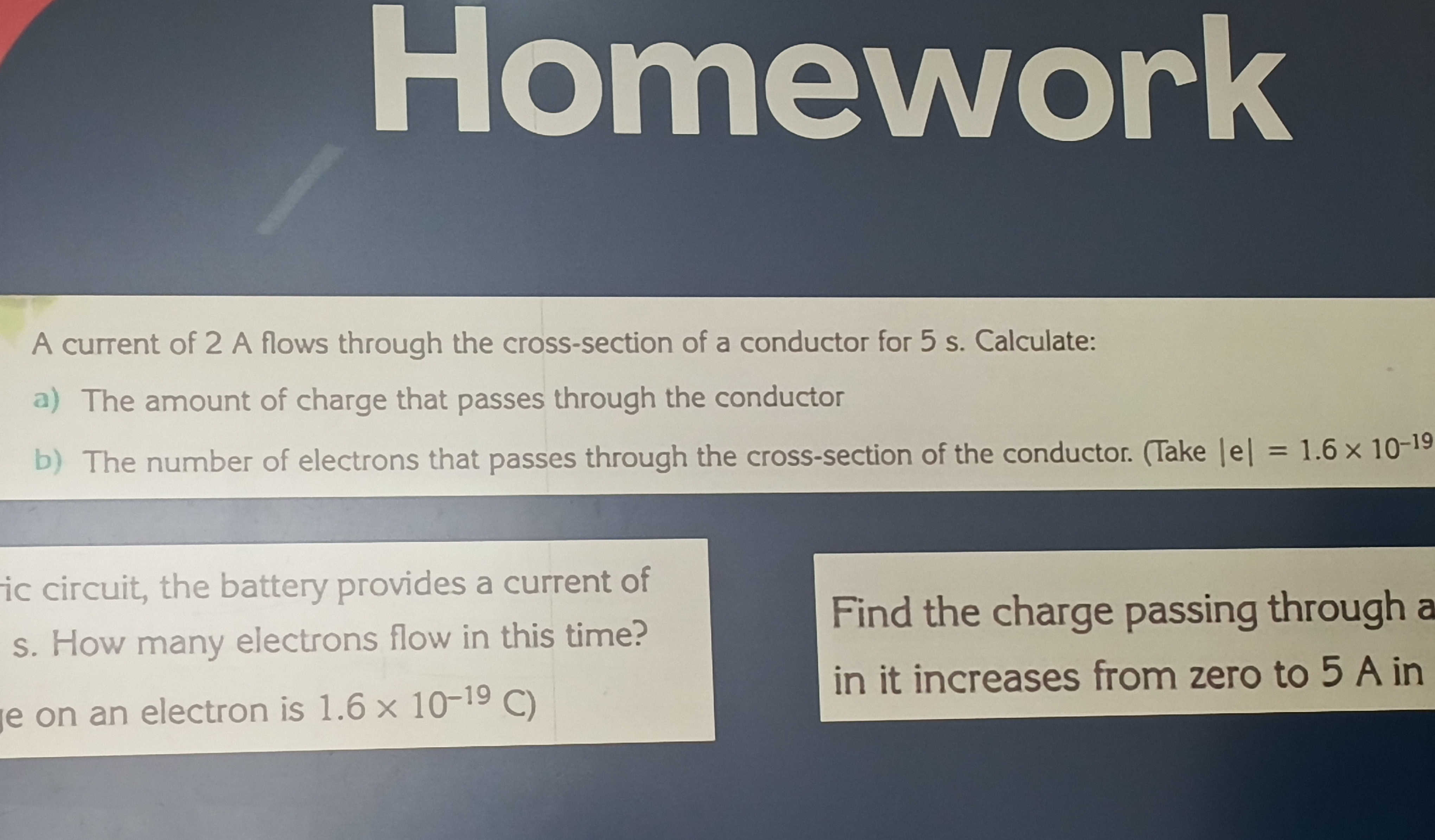 A current of 2 A flows through the | StudyX